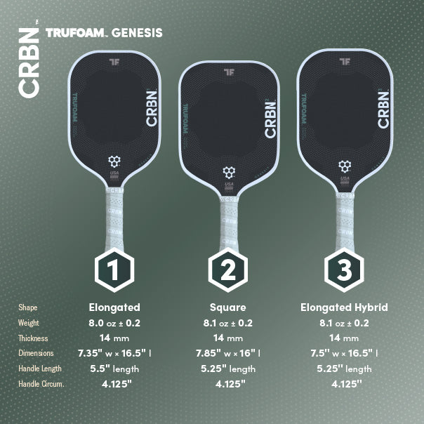 CRBN³ TF Genesis (Hybrid Paddle) | CRBN Pickleball